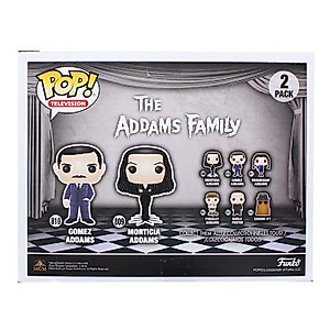 Funko Pop! TV: The Addams Family Morticia and Gomez Black-and-White Vinyl 2-Pack Entertainment Earth Exclusive