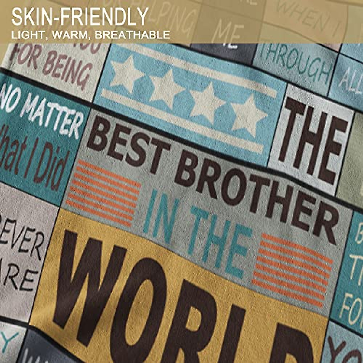 Shanfeirui Brother Gifts, Big Brother Gift, Brother Gifts from Sister, Gifts for Brother, Funny Gifts for Little Brother from Big Sister, Gifts for Brother Adult Birthday Gift Blanket 60" x 50”