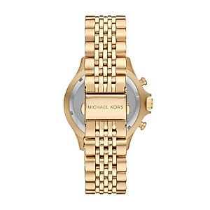 Michael Kors Men's Bayville Quartz Watch with Stainless Steel Strap, Gold, 22 (Model: MK8726)