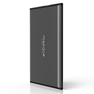 Maxone 320GB Ultra Slim Portable External Hard Drive HDD USB 3.0 Compatible with PC, Laptop - Charcoal Grey