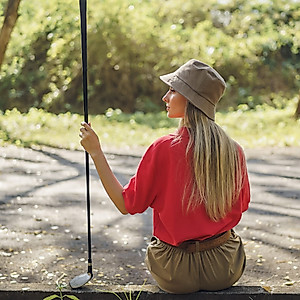 PFFY Bucket Hat for Women Men Cotton Summer Sun Beach Fishing Cap Black