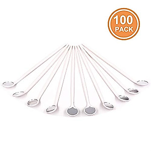 TENFLY 100pcs Disposable Dental Exam Mouth Mirrors Oral Dental Mirror Plastic Dental Instrument (White)