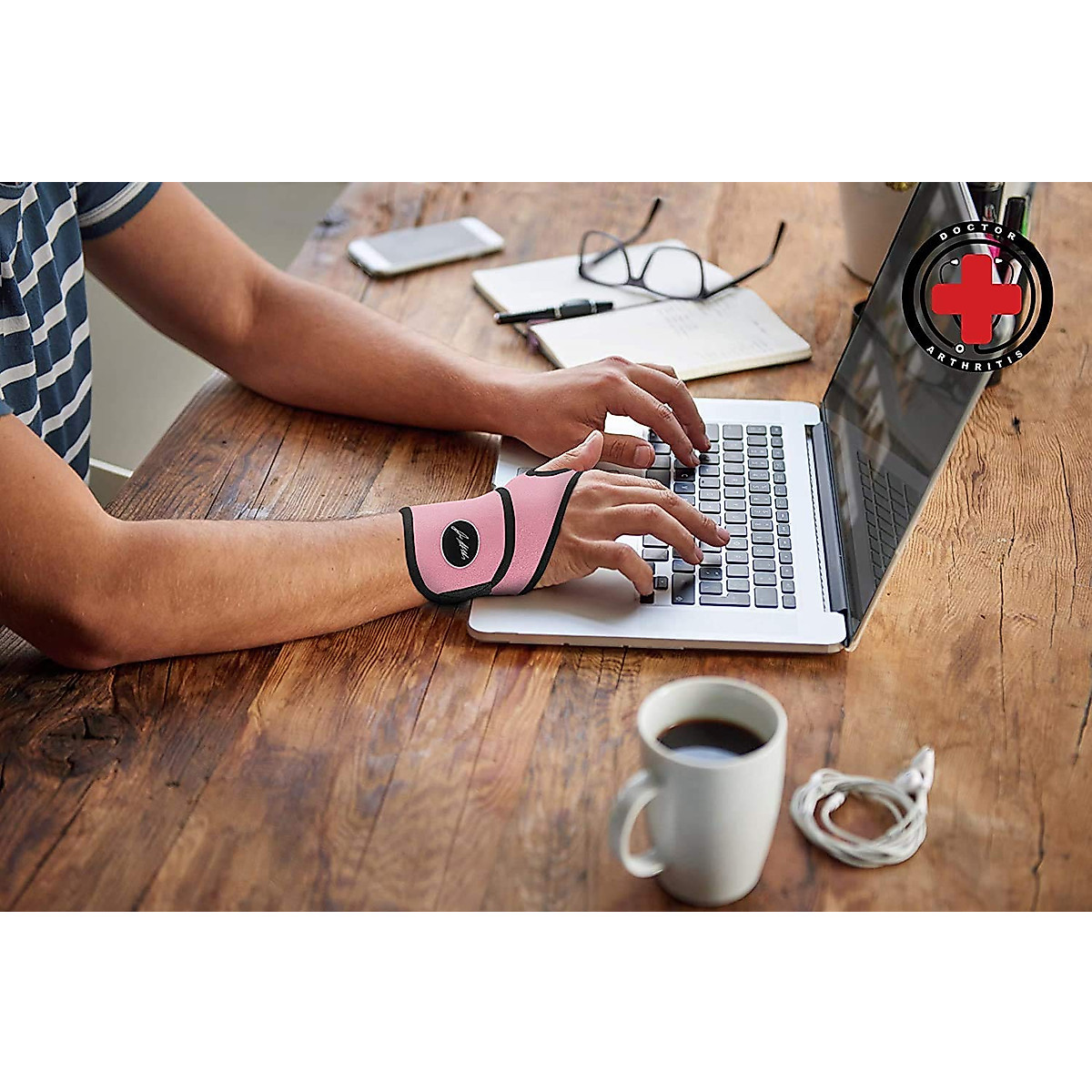 Dr. Arthritis Bundle: Wrist Support (Pink) + Fitted Wrist Support (Pink, Right)