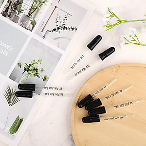 8pcs 1ml Eye Dropper, Glass Dropper with Measurements Pipettes Dropper with Rubber Head Glass Pipette for Medicine, Essential Oils, Feeding, Ear, Laboratory(2 Styles)