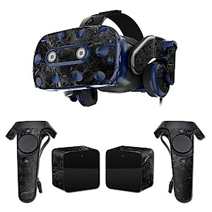 MightySkins Skin Compatible with HTC Vive Pro VR Headset - Black Marble | Protective, Durable, and Unique Vinyl Decal wrap Cover | Easy to Apply, Remove, and Change Styles | Made in The USA