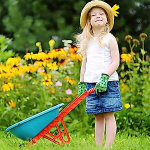 HODUP Kids Gardening Gloves for 7-9 years old,1 Pairs Kids Garden Gloves Non-Slip Children Breathable Yard Work Gloves for Boys Girls（M,Green）