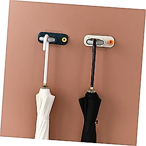 TOGEVAL 4pcs Wall Mounted Mop Hanger Storage Hangers Cleaning Mop Cleaning Tools Wall Mounted Clothes Hanger Broom Holder Broom Mop Holder Garage Utility Hooks Mop Rack Dustpan Hanger Blue