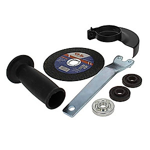 Utoolmart Angler Grinder Parts Black Metal Guard Protector Cover Thick Angle Wrench Grinder Flange Lock Nut Angle Grinder Handle Sanding Disc Set for Electric Angle Grinder