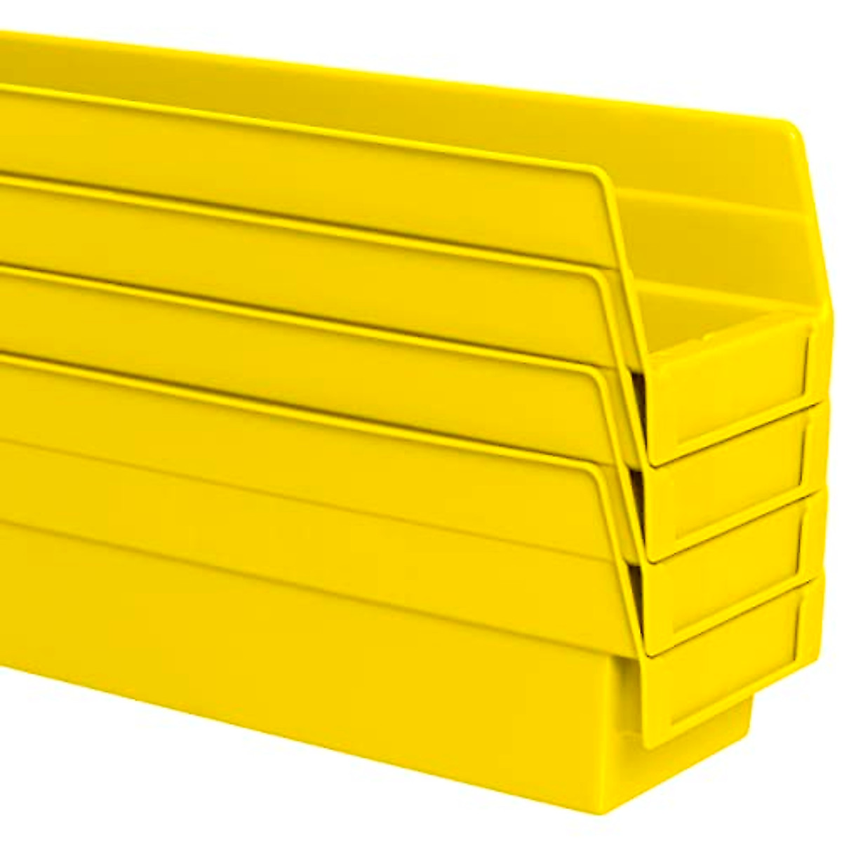 Akro-Mils 30120 Plastic Nesting Shelf Bin Box, (12-Inch x 4-Inch x 4-Inch), Yellow, (24-Pack)
