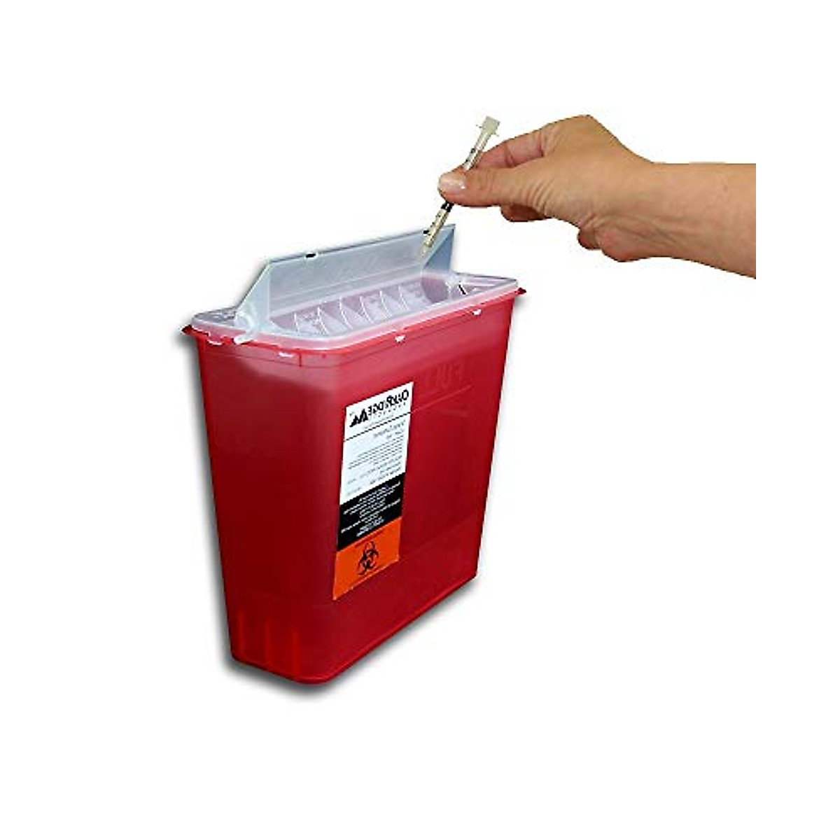 OakRidge Products 5 Quart Size (Pack 2) Sharps Container, Touchless Disposal