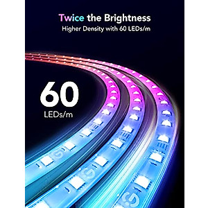 Govee RGBIC LED Strip Lights M1 with Matter, 16.4ft WiFi LED Lights for Cabinet, TV, Bed and Gaming Desk, Smart LED Lights Work with Apple Home, Alexa, Google Assistant and SmartThings, Room Decor