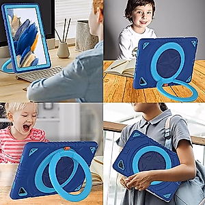 Protective Tablet PC Cover Case Hard Rugged Protective Cover Compatible with Samsung Galaxy Tab A8 Case 10.5 inch X200/X205 (2022) Tablet - Shockproof Protective Case, Carry Handle, Adjustable Shoulde