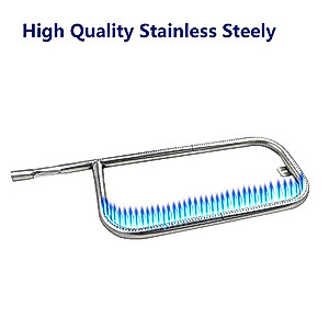 Zemibi Grill Burner Tubes, Stainless Steel Burner Tubes Replacement Parts for Weber Gas Grill Models Q200, Q220, Q2000, Q2200, BBQ Grill Repair Kits for 41862, 69956, 60041, 20 1/2", Sliver