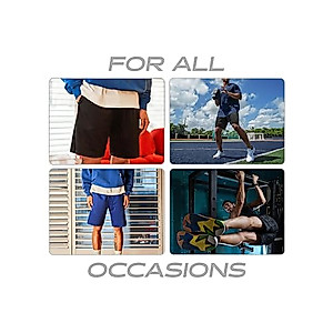 Hat and Beyond Mens Lightweight Basic Mesh Solid Basketball Jersey Workout Fitness Gym Shorts (X-Large, 1ihb01_Purple)