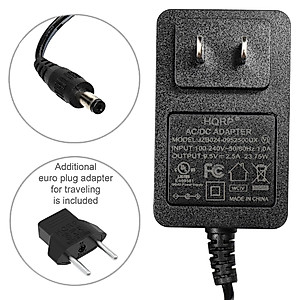 HQRP AC Adapter Compatible with Casio KL750 / KL-750 / KL750B / KL-750B / KL7000 / KL-7000 Label Printer Power Supply Cord Plus Euro Plug Adapter