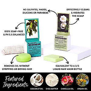 S04+C04 Solid Shampoo & Conditioner Set for Oily Roots and Sensitized Hair, Deeply Cleanse, All Natural Zero Waste and Organic Shampoo Bars for Hair,2 Travel Size Bars