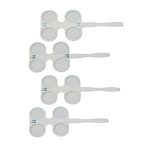 4 Units Optical Flipper Optometry Plastic Flip Trial Lens Plastic Confirmation Flipper Ophthalmic Flipper Optical Instruments (4pcs/Set (±0.50, ±1.00, ±1.50, ±2.00))