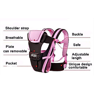 Soft Baby Carrier, Ergonomic 4-in-1 Convertible Sling Front and Back Face-in and Face-Out Carry for Newborns and Older Babies Travel，8-40 lbs