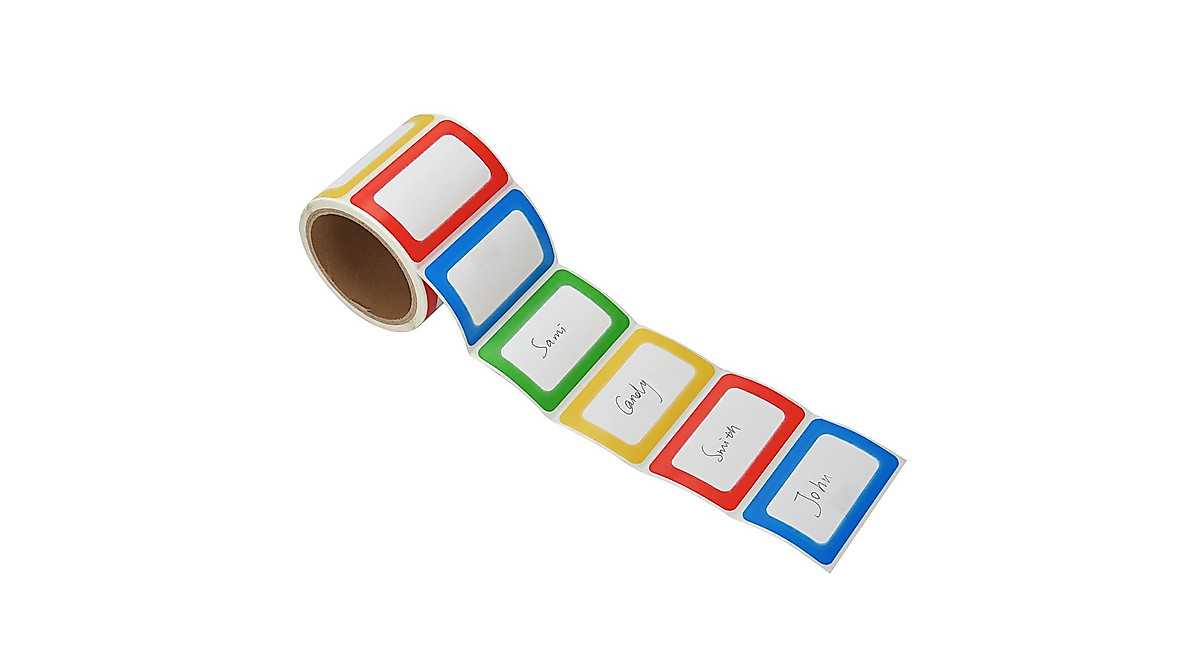 MFLABEL Colorful Name Tag Labels - 200 Stickers