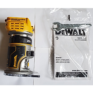 Dewalt DCW600BR 20V MAX XR Brushless Compact Lithium-Ion 1/4 in. Cordless Router (Tool Only) (Renewed)