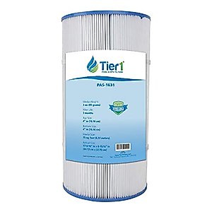 Tier1 Pool & Spa Filter Cartridge | Replacement for Waterway 817-0075N, Clearwater II 75, Pleatco PWWCT75, Filbur FC-1255 and More | 75 sq ft Pleated Fabric Filter Media