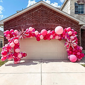 Funhot Pink Balloons Set, 60PCS Hot Pink Latex Balloons, 12Inch Pink Confetti Balloon Pastel Pink Metallic Party Balloons Helium for Girls Women Baby Shower Princess Wedding Birthday Party Decoration