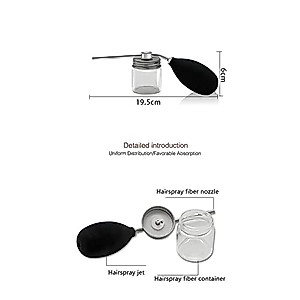 Denpetec Hair Fiber Applicator,Spray Applicator Pump Nozzle for Hair Fibers,Professional Hair Fiber Spray Applicator,Hair Loss Concealer Sprayer,Silicone Fiber Powder Hair Grooming Tool