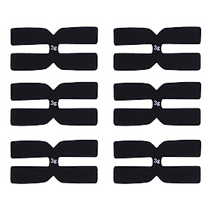 simhoa 6X Silicone 3g Racquet Balance Strips Tape Weighted Bar for Tennis Badminton, Black, 4x2cm