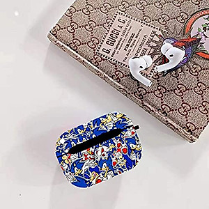 TELONI Game & Street Fashion AirPods Pro Protective case Cover Accessories TPU Material, Full Protection Shock-Proof Cover with Keychain (Sonic-The-Hedge-hog)