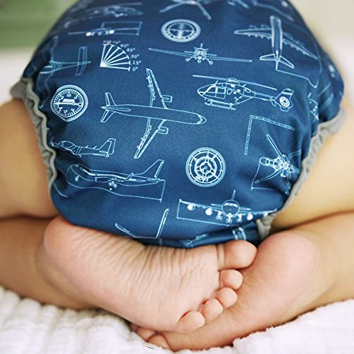 Best Bottom Bigger All in Two Diaper Cover | Adjustable Snap Cloth Diapers for Babies | Eco Friendly Reusable Diapers with Waterproof Gussets | Newborns Thru Toddlers 10-45+ Lbs. (Prickly Cactus)