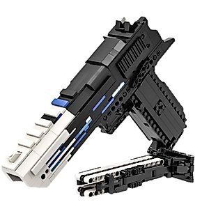 Audio Technics Simulated Shooting Toy Building Block- Technics Desert Eagle Shooting Toy Model, Compatible with Lego Technic, 900+ PCS 37x17cm