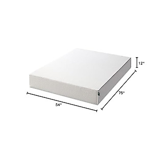 ZINUS Cooling Essential Memory Foam Mattress, Full, White