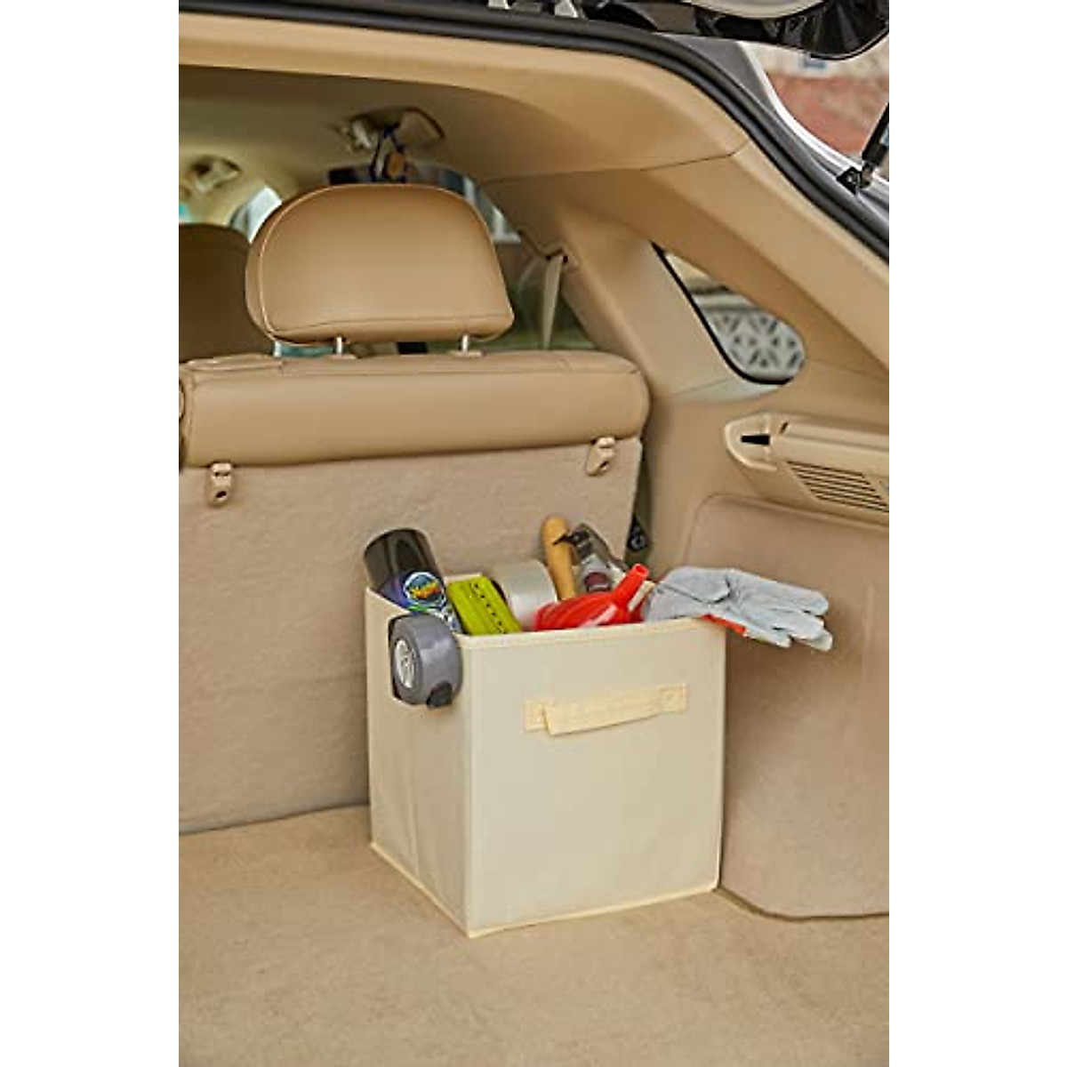 DFL INC. Fabric Storage Bins, Organization - Storage, Closet Organizer Cube Storage, 6 Pack (Beige)