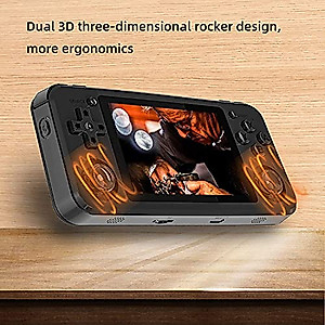 RG351P Handheld Game Console, Retro Game Console Open Source System RK3326 Chip, Free with 64G TF Card and 2500 Classic Game Video Game Console 3.5 Inch IPS Screen Built-in 3500mAh Battery