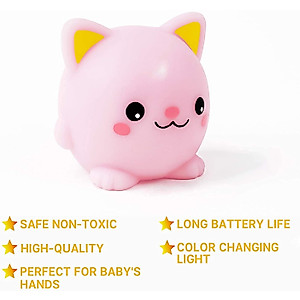 Bath Toys for Toddlers Baby 8 Pack Light Up Toys - Bathtub Toy Flashing Colourful LED Light Shower Bathtime For Kids Toddler Child Infants Preschool Bathroom Bathtub Shower Swimming Pool Party Games