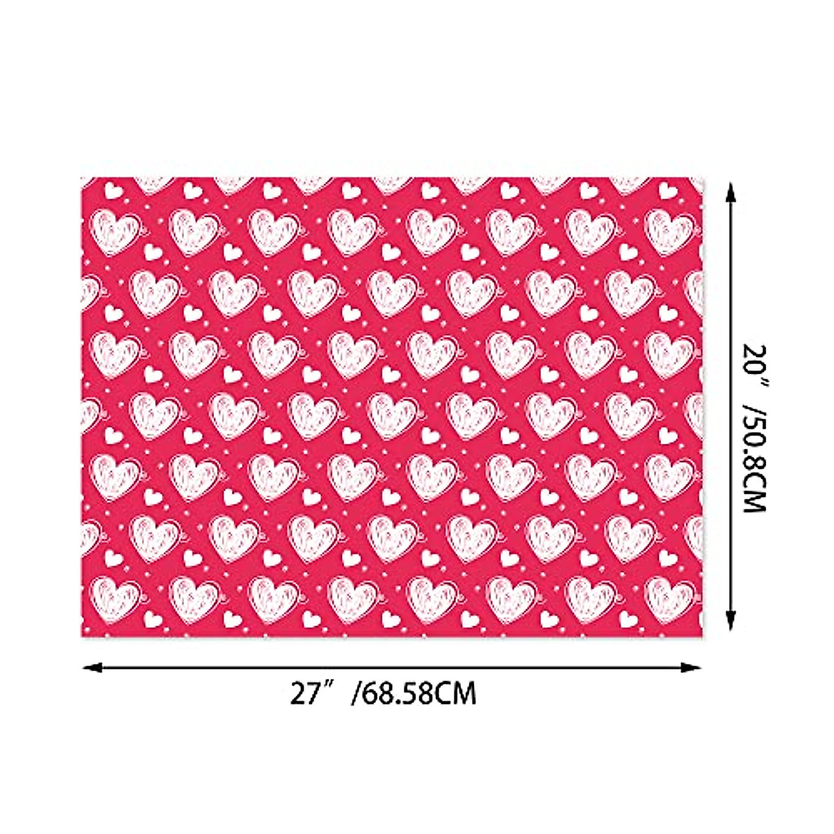 OXYLIPO 8 Sheets Heart Love Gift Wrapping, 4 Patterns Couple Recyclable Wrapping Paper for Kids Girls Boys Present Birthday Party Baby Shower Valentine's Day Theme Gift Wrap