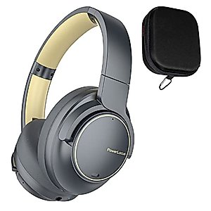 PowerLocus Active Noise Cancelling Headphones, Bluetooth Over-Ear Headphones with Noise Reduction, 70Hrs Playtime, Wireless Headphones, Hi-Fi Deep Bass, Foldable with Microphone for Phones/Laptops/PC