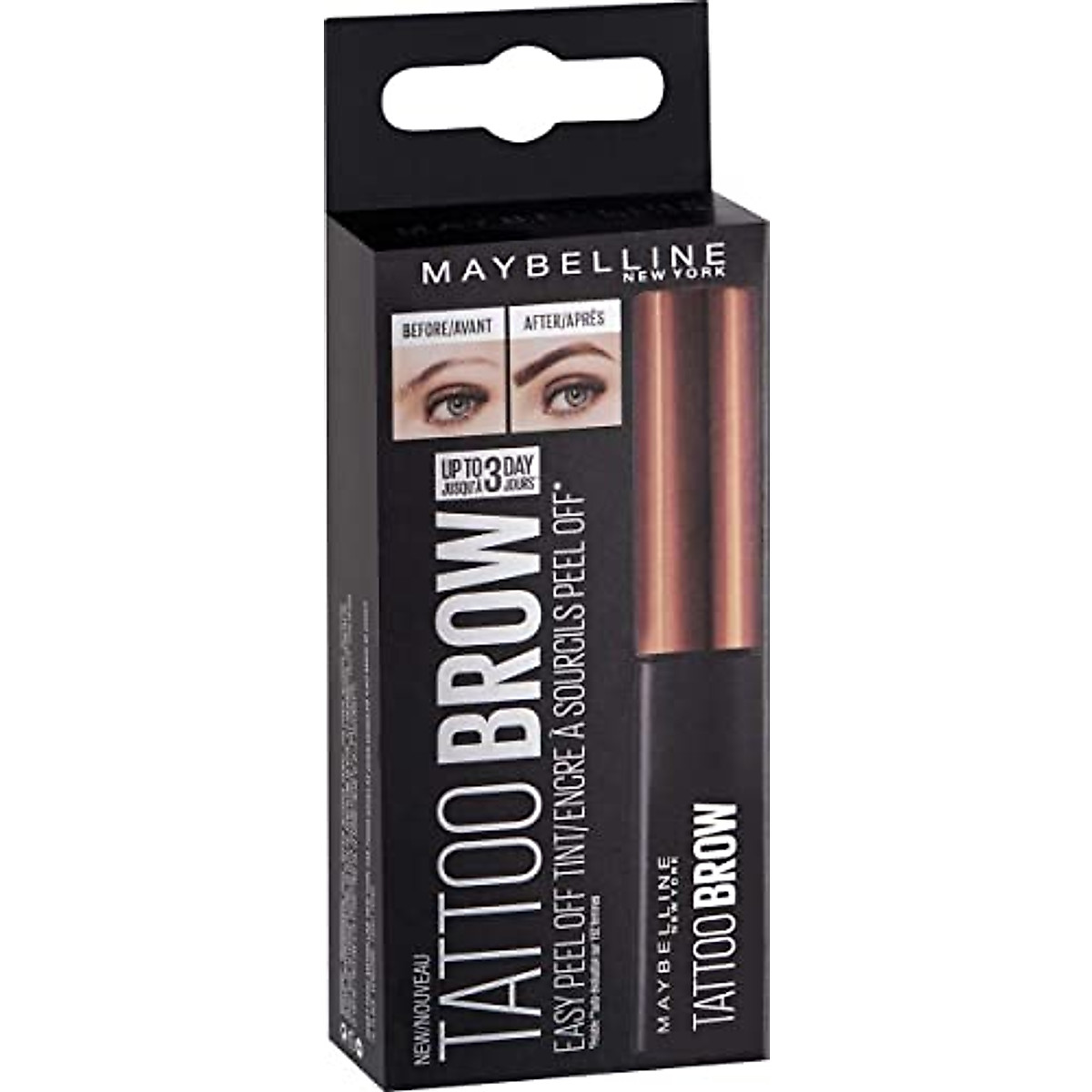 Maybelline New York Brow Tattoo Longlasting Tint Medium Brown 4.9ml,0.16 Fl Oz (Pack of 1),YDK03043