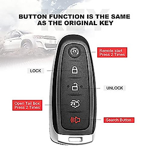VOFONO Car Key Fob Keyless Entry Smart Remote fits for Ford Explorer Edge 2011-2015 Flex Taurus 2013-2019 Expedition Focus Lincoln MKS MKT MKX Navigator P/N: M3N5WY8609