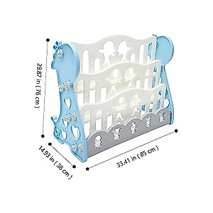 Small Bookshelf Kindergarten Bookshelf Kids Bookcase Book Shelf for Kids Rooms Storage Frame Kindergarten Bookcase Divided Desk Shelf Home Book Stand Water Proof Storage Rack