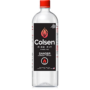 Colsen Tabletop Fire Pit Fuel (1000mL /32 oz.) - Smokeless Odorless Fireplace Ethanol Fuel - Outdoor Indoor Fireplace - Portable Table Top Fire Pit