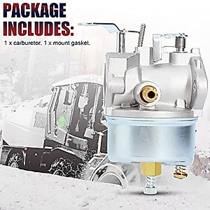 QAZAKY Adjustable Carburetor Compatible with Tecumseh 640349 640052 640054 640058 640058A HMSK80 HMSK85 HMSK90 HMSK100 HSMK110 LH318SA LH358SA 8HP 9HP 10HP Snowblower Generator Chipper Shredder Carb