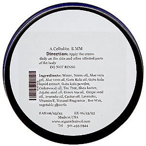 Organic Hair Solution-CELLULITE & STRETCH MARKS CREAM- Advance Formula Maternity Cream- With Neem, Cedarwood, Aloe vera Jojoba seed, Vitamin E,avocado oil, castor oil, green tea oil