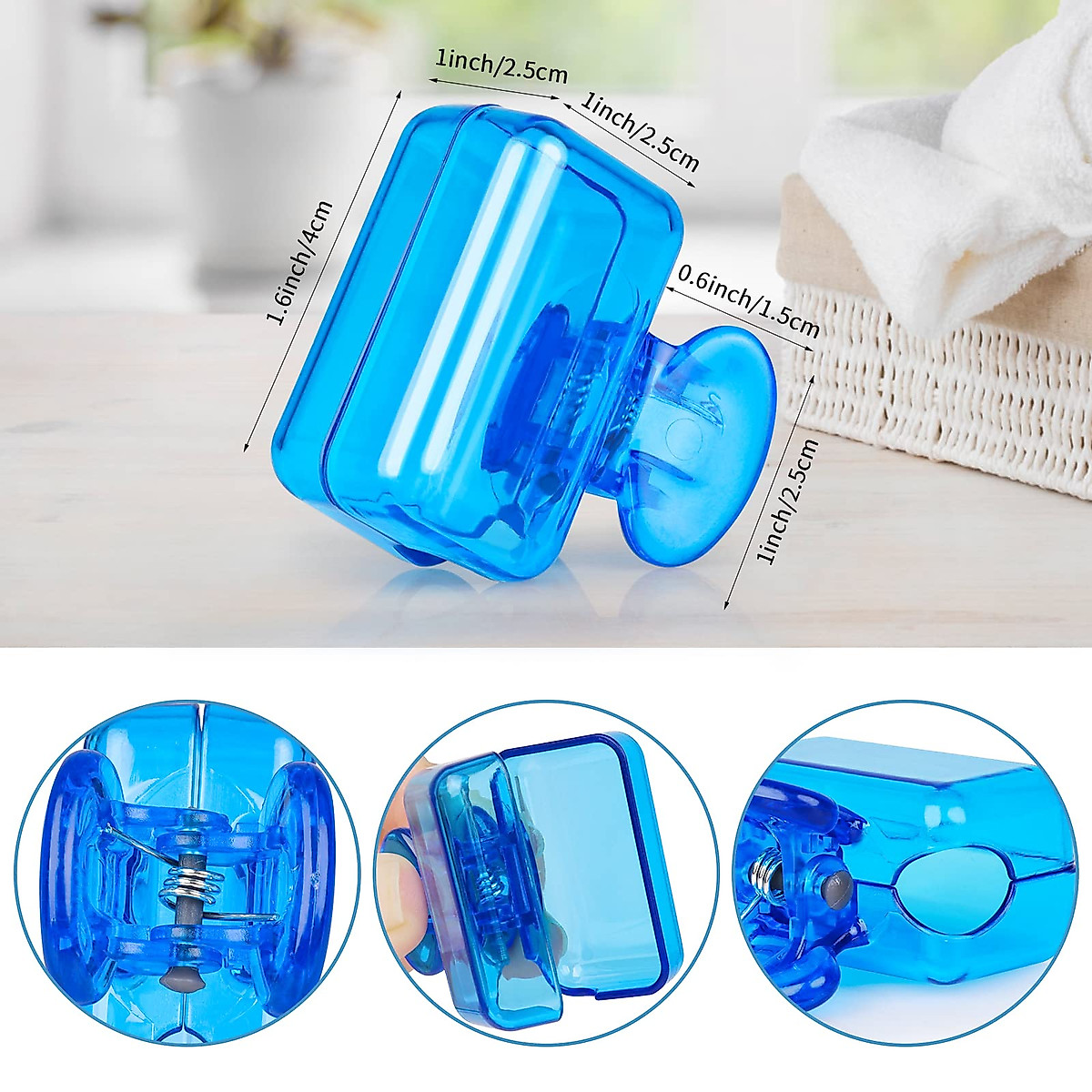 4 Pack Travel Toothbrush Head Covers Cap, Toothbrush Protector Brush Pod Case Protective Plastic Clip for Household Travel, Camping, Bathroom, School, Business