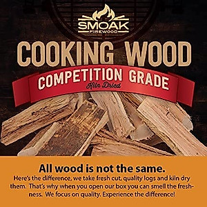 Smoak Firewood Cooking Wood Mini Splits - USDA Certified Kiln Dried (Cherry, 5-6in Tiny Pizza Oven Wood) for Portable Pizza ovens (729 Cubic Inches)