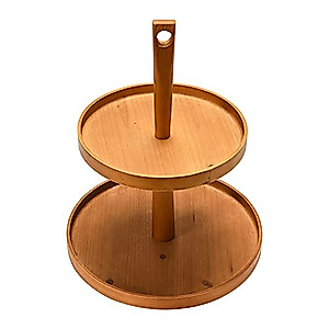 Main + Mesa Wood 2-Tier Decorative Tray, Light Brown