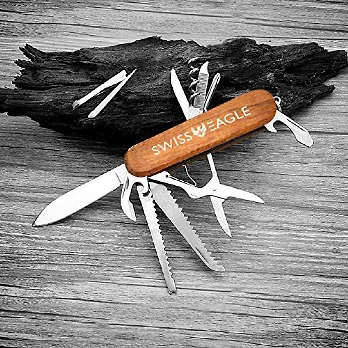 Swiss Eagle Classic Multi-Tool Army Knife - Packs 30 Tools In Your Pocket