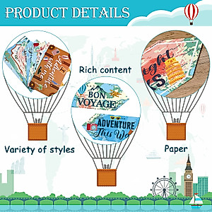 20 Pcs Travel Themed Party Decorations Set Let The Adventure Begin Sign Signs Bon Voyage for Birthday Baby Shower Decorations, 11 x 8 Inch, 5 Inch