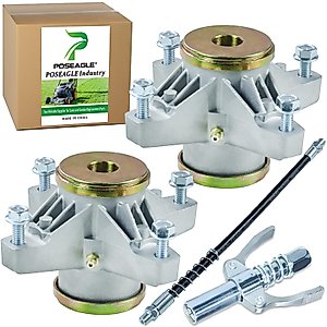 POSEAGLE 2 Pack 918-04426 Spindle Assembly Kit with 748-3065A Deck Spindle Spacer Replaces 618-3129A 618-3129C 918-3129A 918-3129C 618-04426 618-04394 918-04394 618-0677 719-3118A 618-3129 918-3129