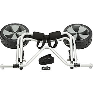 attwood 11930-4 Kayak and Canoe Cart, Large-Diameter Wheels, No-Deflate Tires, Carries Up to 100 Pounds, Aluminum